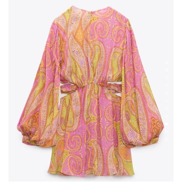 Zara | Dresses | Zara Cutout Balloon Sleeve Dress S | Poshmark